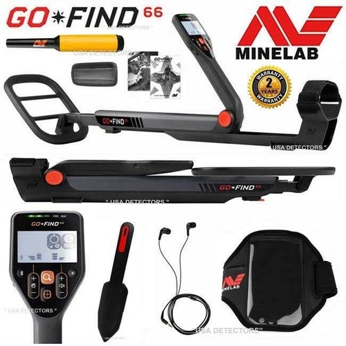 MINELAB GO-FIND 66 Metal Detector With 10" Coil & PRO-FIND 15 ...
