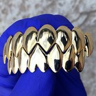 14K Gold Plated Shark Grillz 8 Top & Eight Bottom Teeth Set Vampire ...