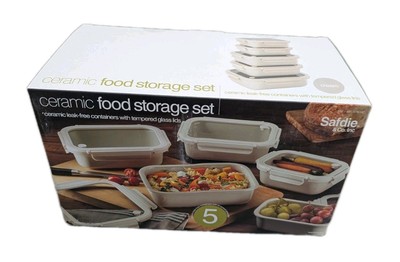Safdie & Co Ceramic Food Storage Set With Lids | eBay