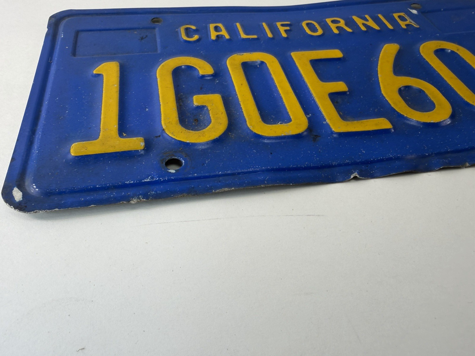 Nice Set of 1970's Blue California License plates DMV Clear YOM ...