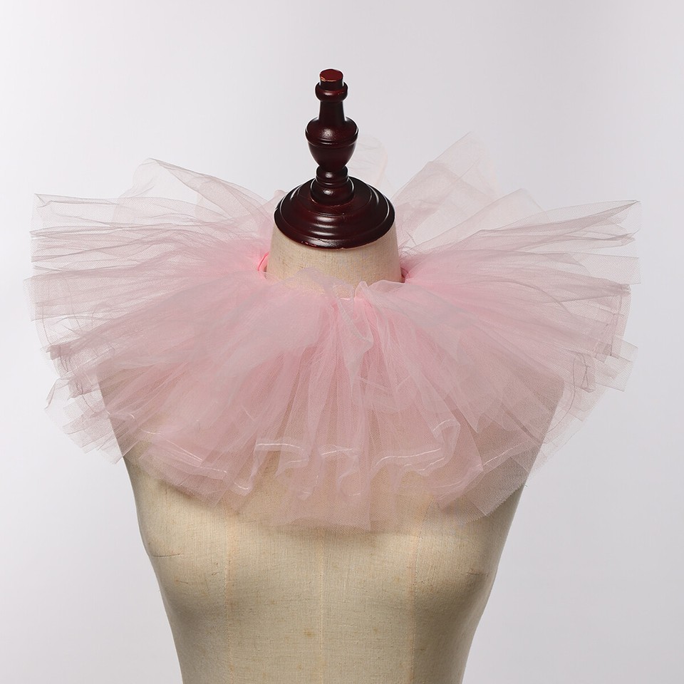 Medieval Mesh Neck Collar Elizabeth Ruff Circus Collar Halloween Clown ...