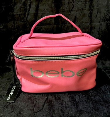 BeBe Makeup Cosmetic Beauty Bag Travel Train Case Pink- New With Tags ...
