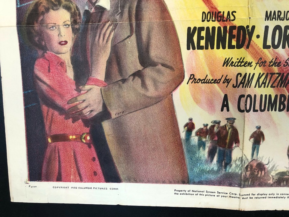 original 1950 CHAIN GANG One Sheet 1SH Movie Poster 27 x 41 ~ rarely ...