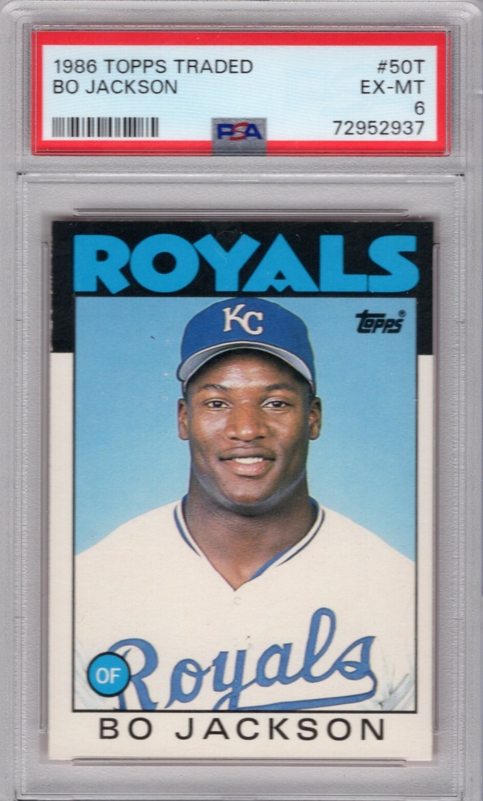 Bo Jackson 1986 Topps Traded #50T Kansas City Royals (RC) | eBay