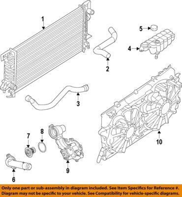 FORD OEM Radiator Coolant Overflow-Reservoir Expansion Tank F2GZ8A080A ...