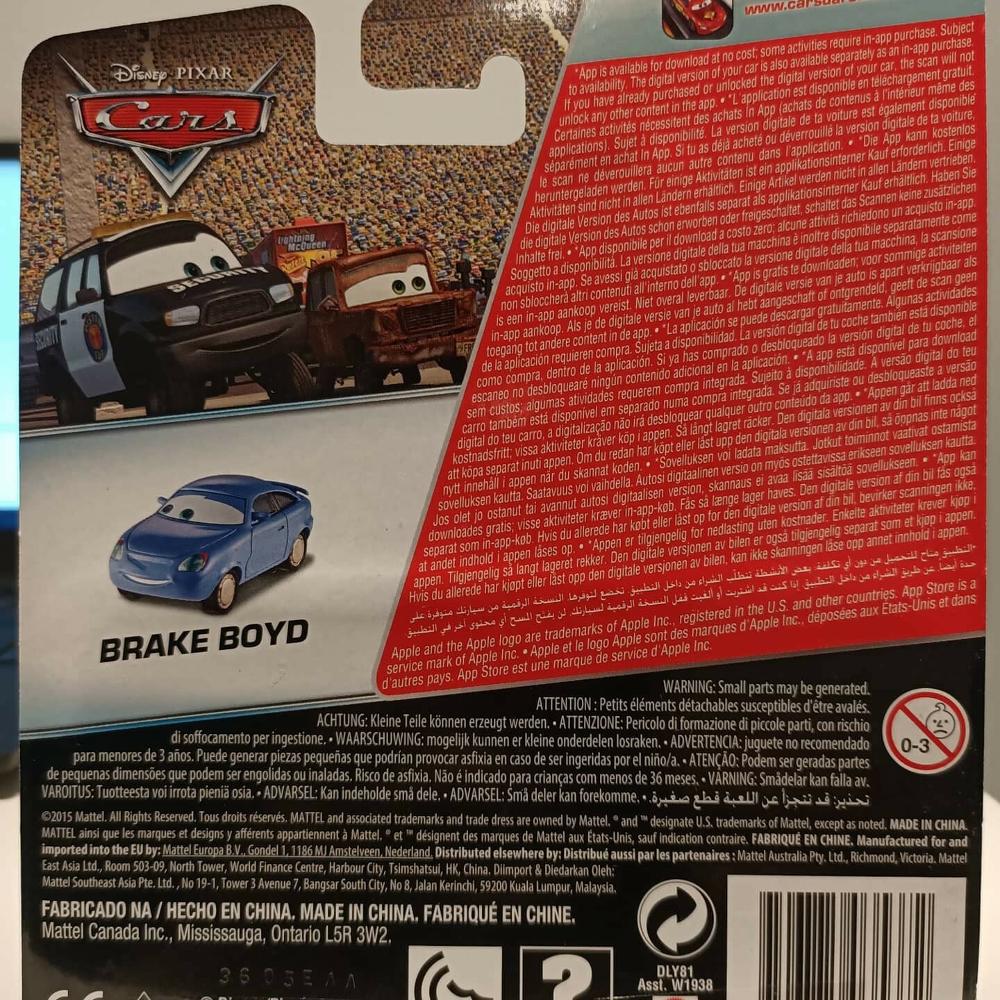 Disney Pixar Cars - Brake Boyd Fan Favourite Original Official Diecast ...