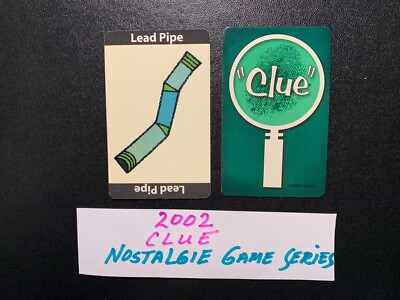 Clue 2002 Lead Pipe Weapon Card NOSTALGIE SERIES Game Replacement Card ...