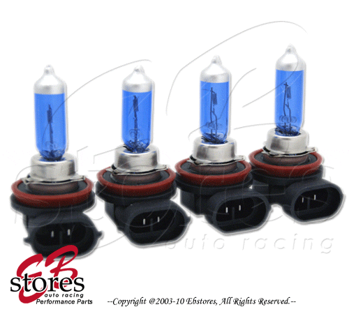 12V 35w H8 Super White 5000K Xenon Gas HID Foglight Light Bulb 4pcs ...