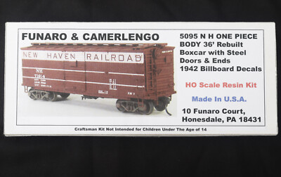 Funaro & Camerlengo 5095 NH One Pc Body 36' Rebuilt Boxcar HO Scale ...