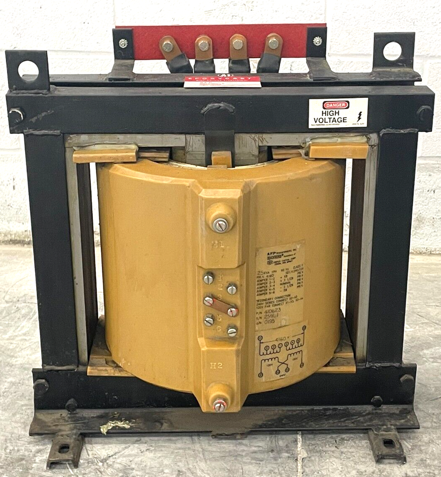 AFP TRANSFORMERS INC. EPOXYCAST HIGH-VOLTAGE TRANSFORMER 410623 259L-1 ...
