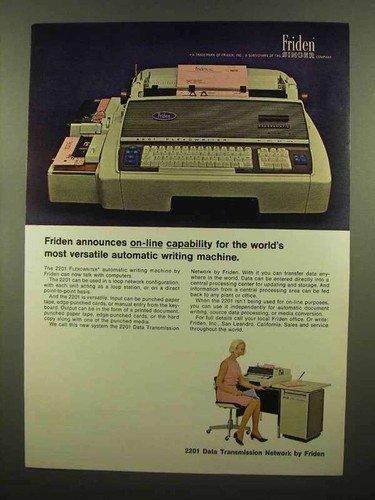 1965 Friden 2201 Flexowriter Auto Writing Machine Ad | eBay