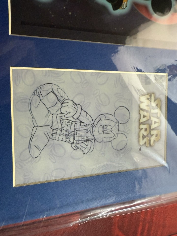 Disney / Star Wars Laser cel Mickey Mouse as X-Wing Fighter Pilot | eBay UK