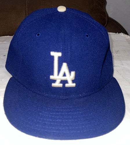 Los Angeles Dodgers Hat Cap Fitted Mens 7 3/8 Blue MLB Baseball New Era ...
