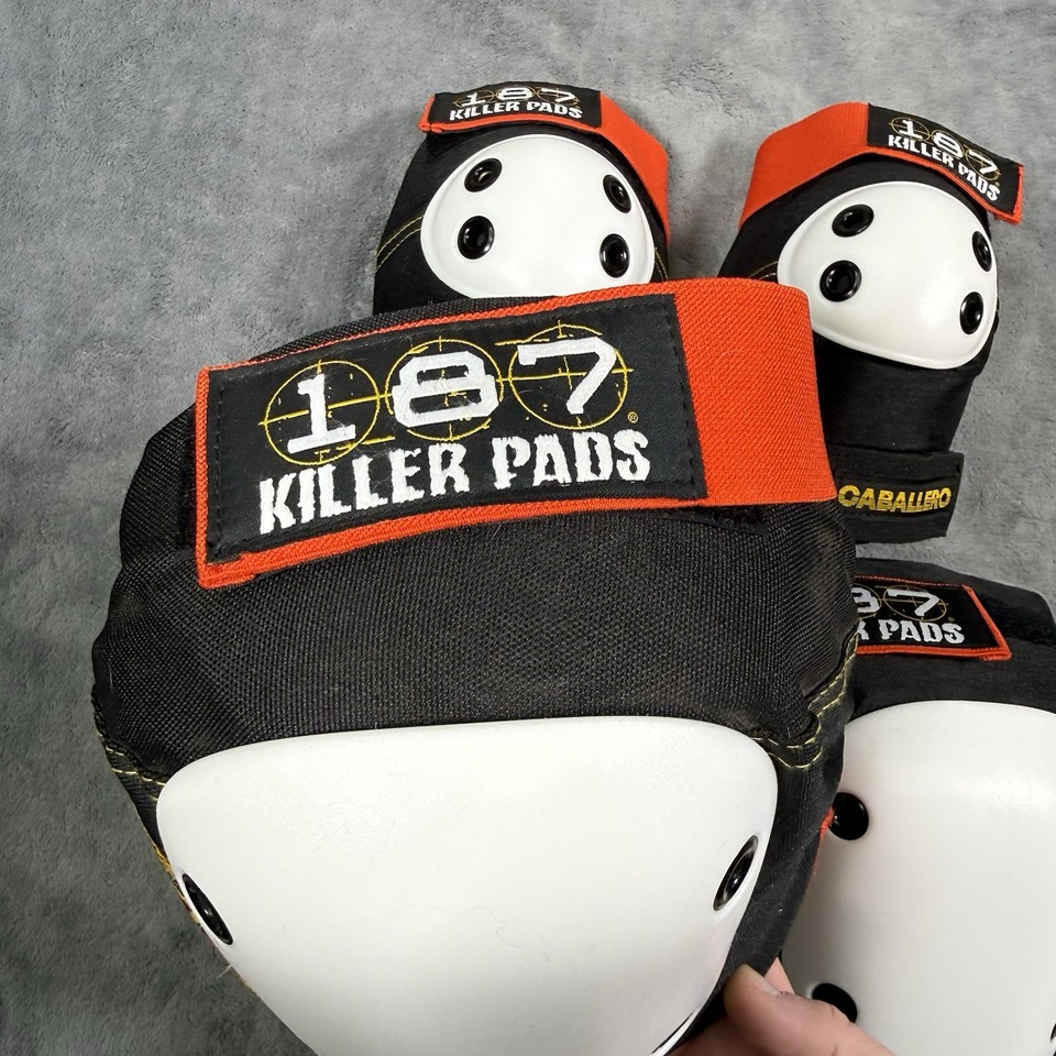187 Killer Pads Set Skateboarding Youth Knee and Elbow Pads Red/Black L ...