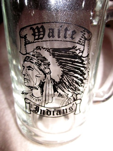 WAITE HIGH SCHOOL glass mug INDIANS Toledo Ohio vtg drinking cup | eBay