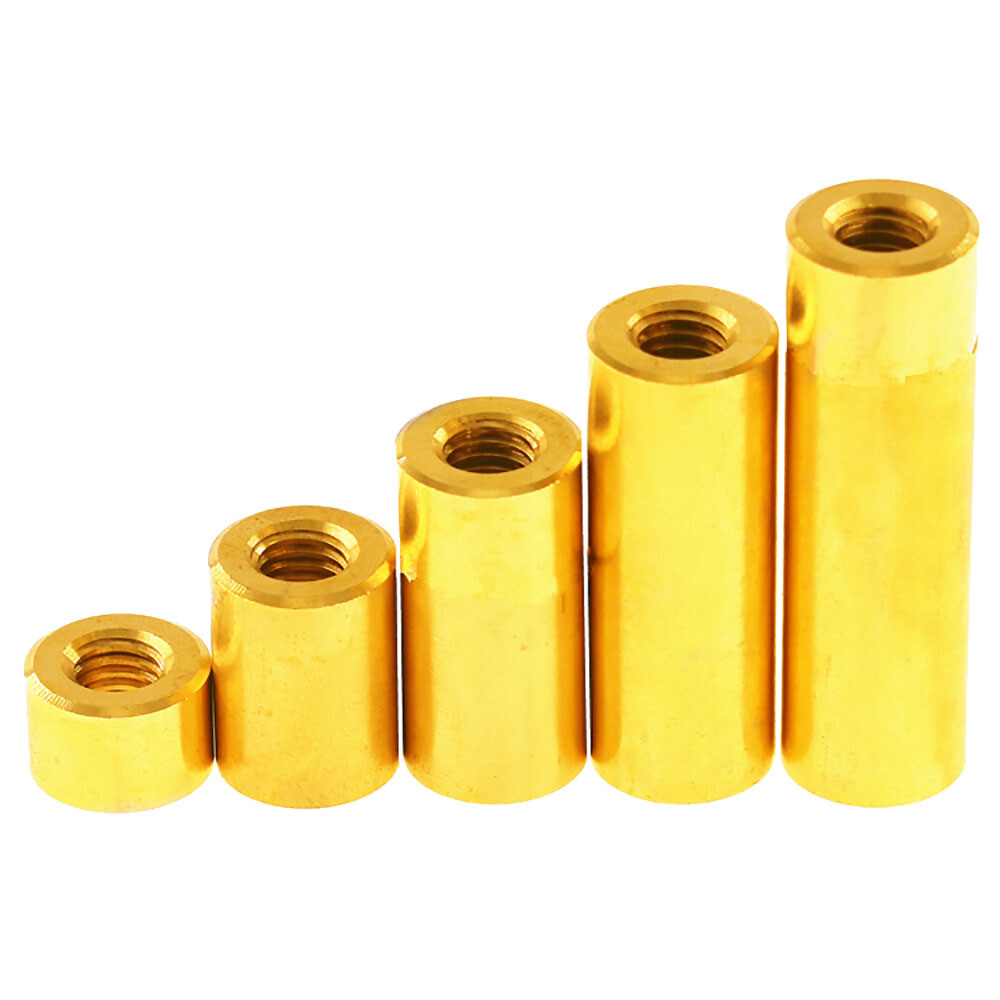 M2.5 Brass Round Spacers Female Threaded Standoff Pillar Spacer Studs ...