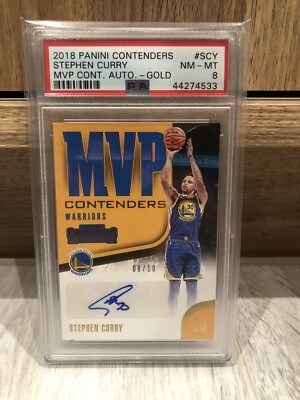 2018-19 Panini Contenders MVP Stephen Curry Auto /10 (PSA 8) | eBay