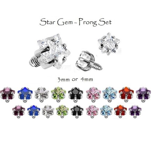 Dermal Anchor Top - Gem Ball Micro Dermal Head Microdermal Surface ...