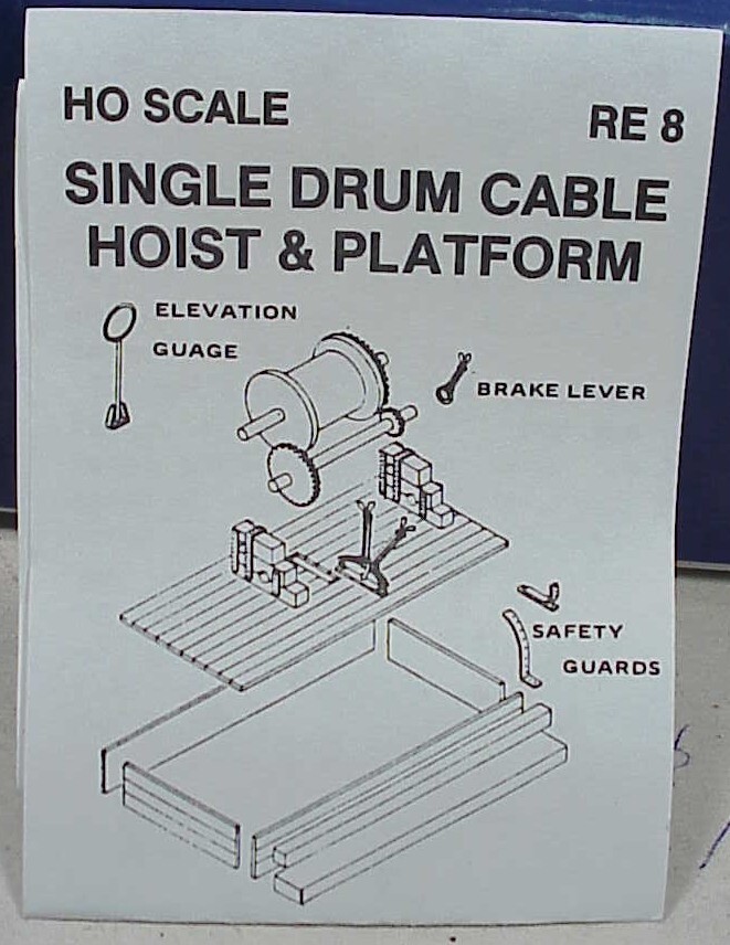 HO/HOn3 MINING SINGLE DRUM CABLE HOIST/PLATFORM KIT WISEMAN MODEL ...