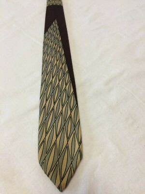 Vintage Silk Necktie Geometric Atomic Wide Silk Tie 3" x 55" Dayton ...