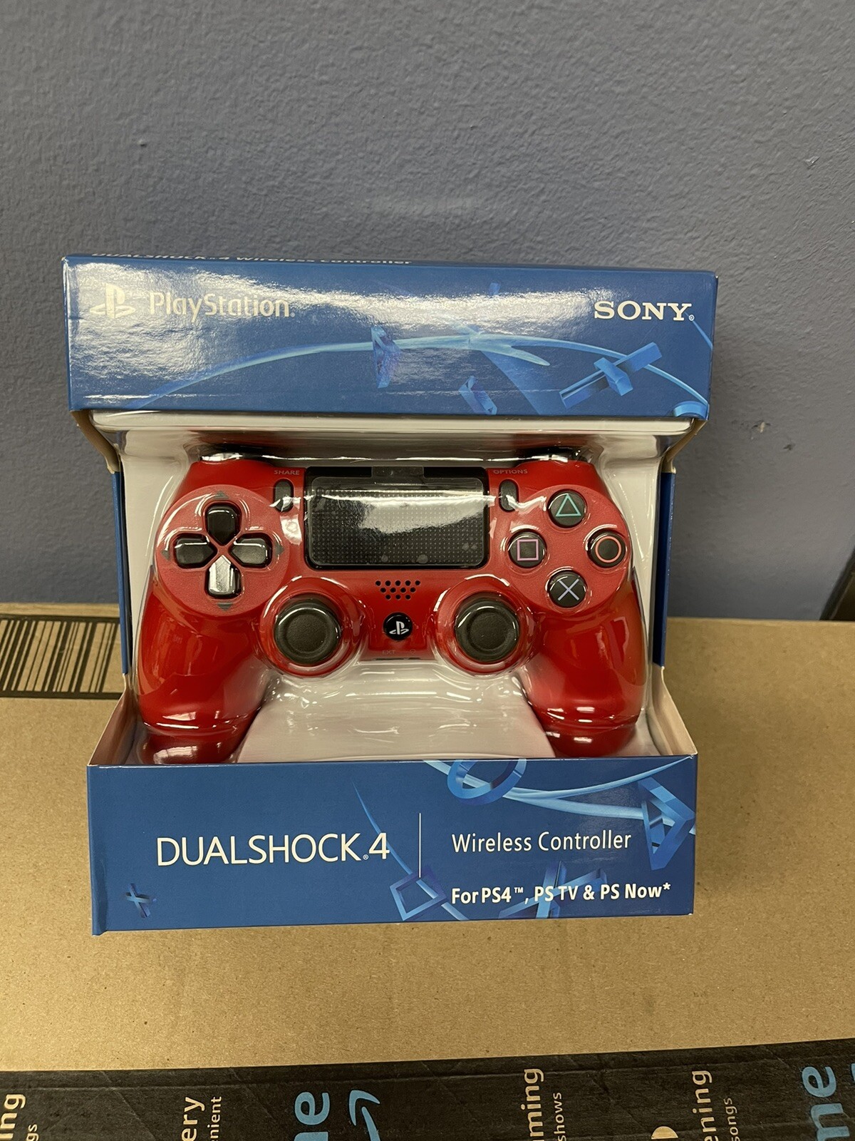 Sony PS4 Wireless Controller DualShock PlayStation 4 Magma Red ...