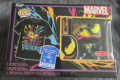Blacklight Venom Eddie Brock Funko Pop! and T-Shirt Bundle XL-Target ...
