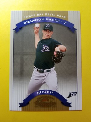 BRANDON BACKE * 868/1500 * RC ROOKIE #134 TAMPA BAY RAYS * 2002 DONRUSS ...