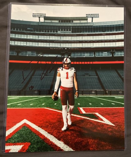 DYLAN RAIOLA NEBRASKA CORNHUSKERS SIGNED 8x10 CFB PHOTO - EXACT PROOF ...