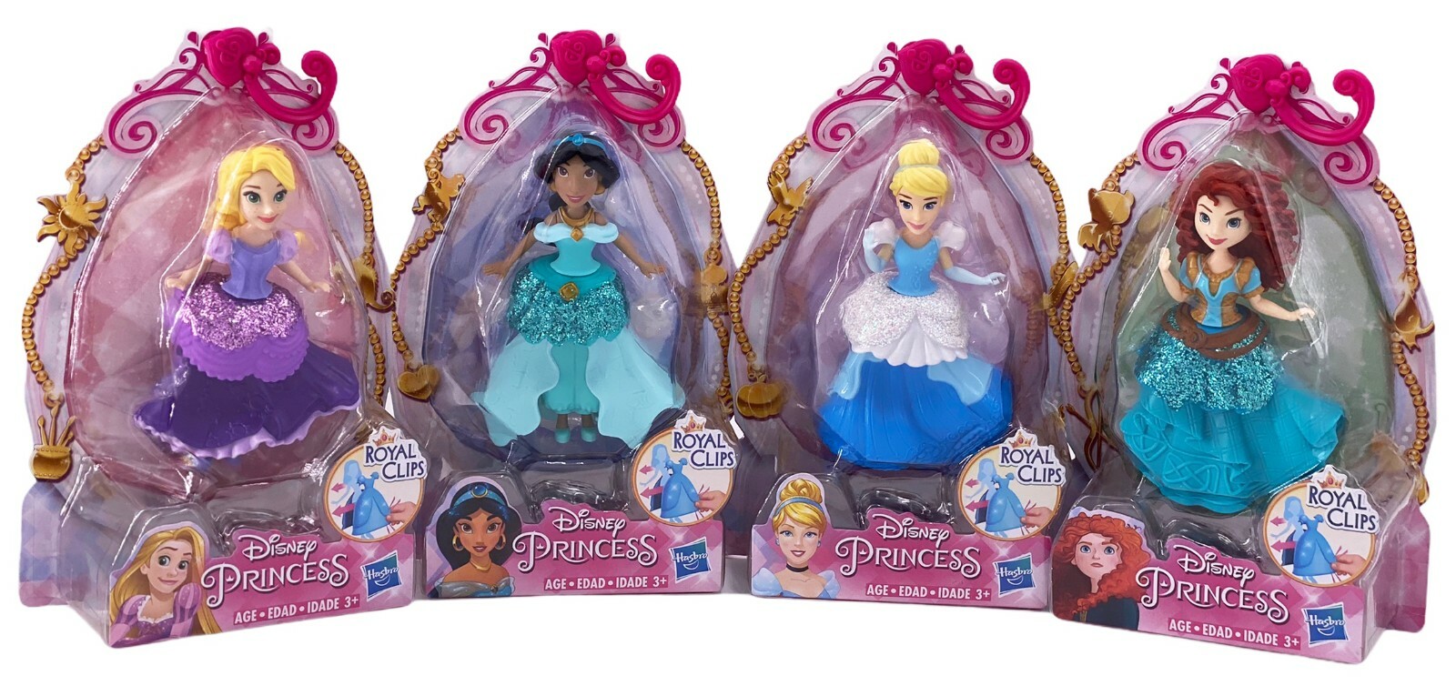 Disney Princess Royal Clips Dolls - Lot of 4 Rapunzel,Jasmine ...