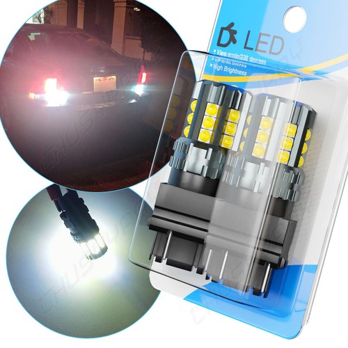 3157 3457 LED Front Turn Signal Light Bulbs White 6000K Socket ...