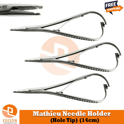 Orthodontic Elastic Hole Notch Tip Dental Mathieu Needle Holder Forceps ...