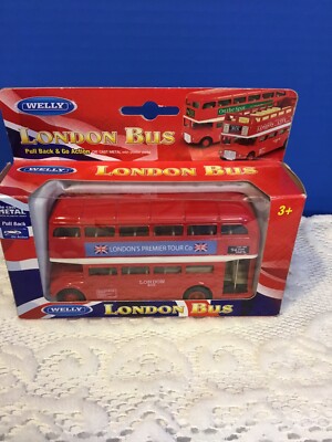 Welly Die-Cast London Premier Tour Co Double Decker Bus Pull Back & Go ...