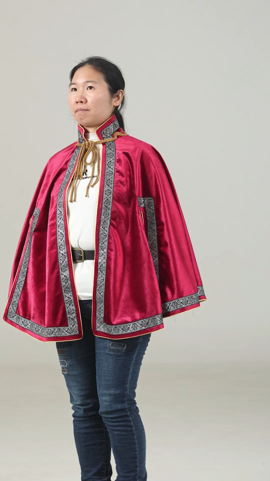 Medieval Women's Cape Musketeer cape Renaissance Half Cape Halloween ...