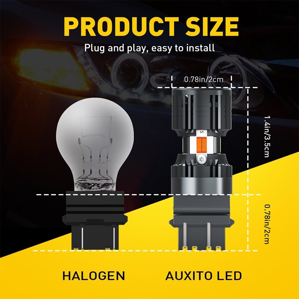 CANBUS Amber White 3157 3156 3056 LED DRL Parking Lights Turn Signal ...