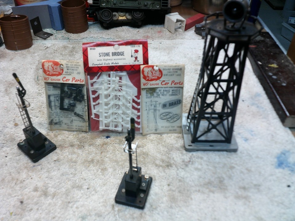 h/o scale spot light 2 semaphores campbell 1606-175 stone bridge cal ...