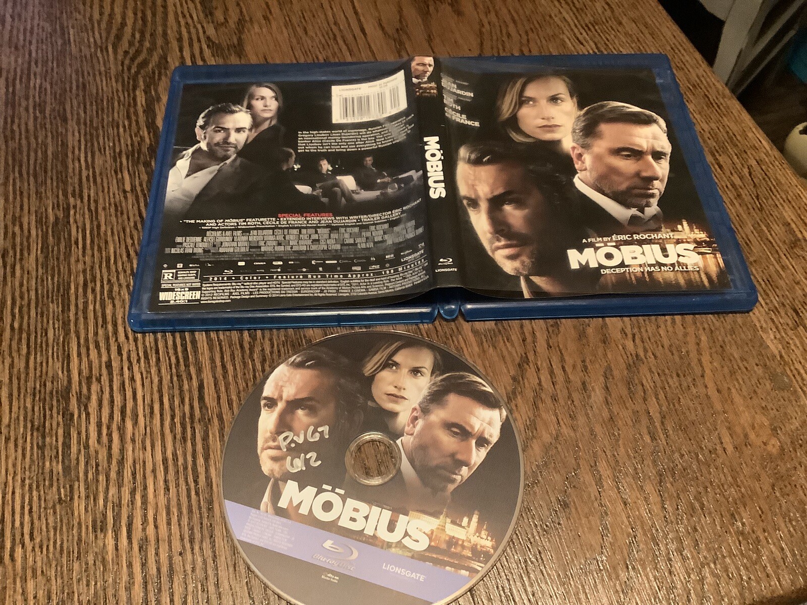 Mobius (Blu-ray, 2013) Used Drama Tim Roth Jean Dujardin Free USA ...