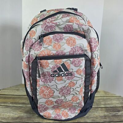 Adidas Floral Backpack With LoadSpring Straps & Multiple Compartments ...