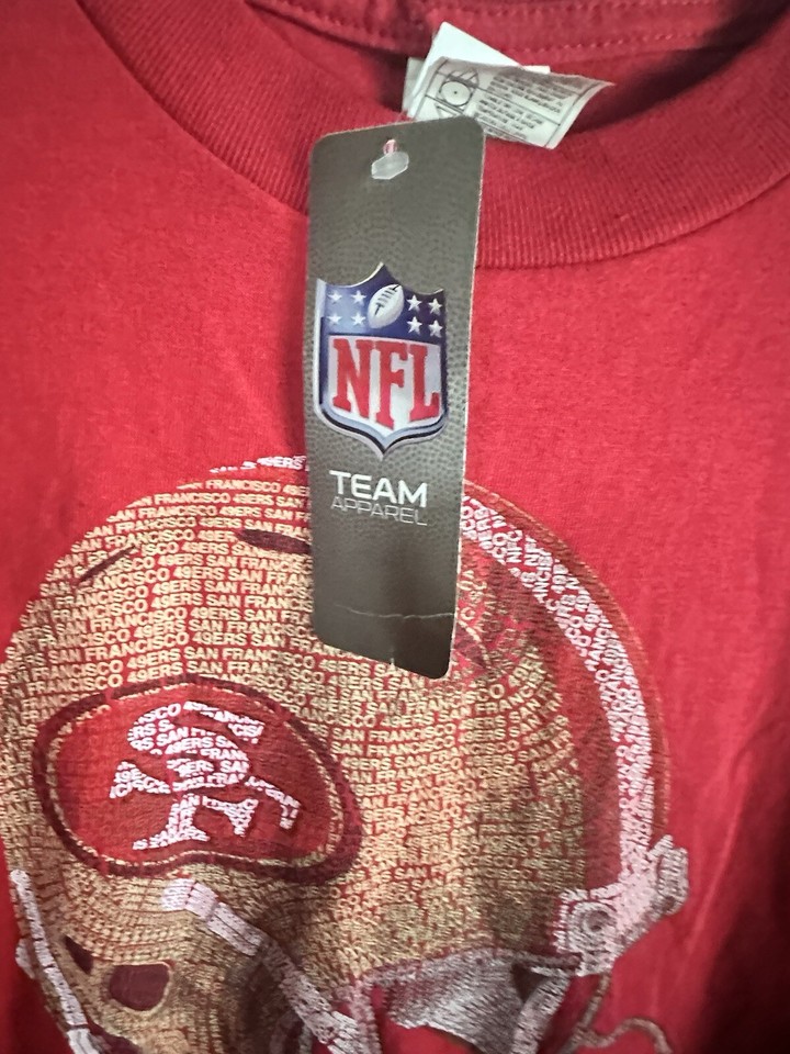 San Francisco 49ers Medium Short Sleeve T Shirt Red Mens Football NWT ...