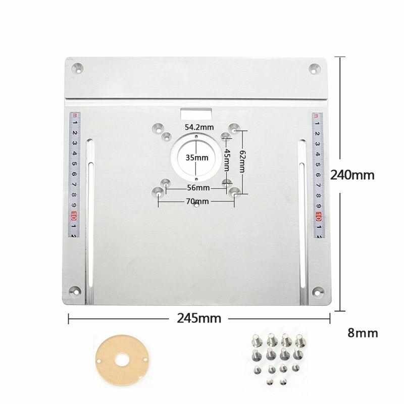 Router Table Insert Plate Aluminum Electric Wood Milling Flip Board ...