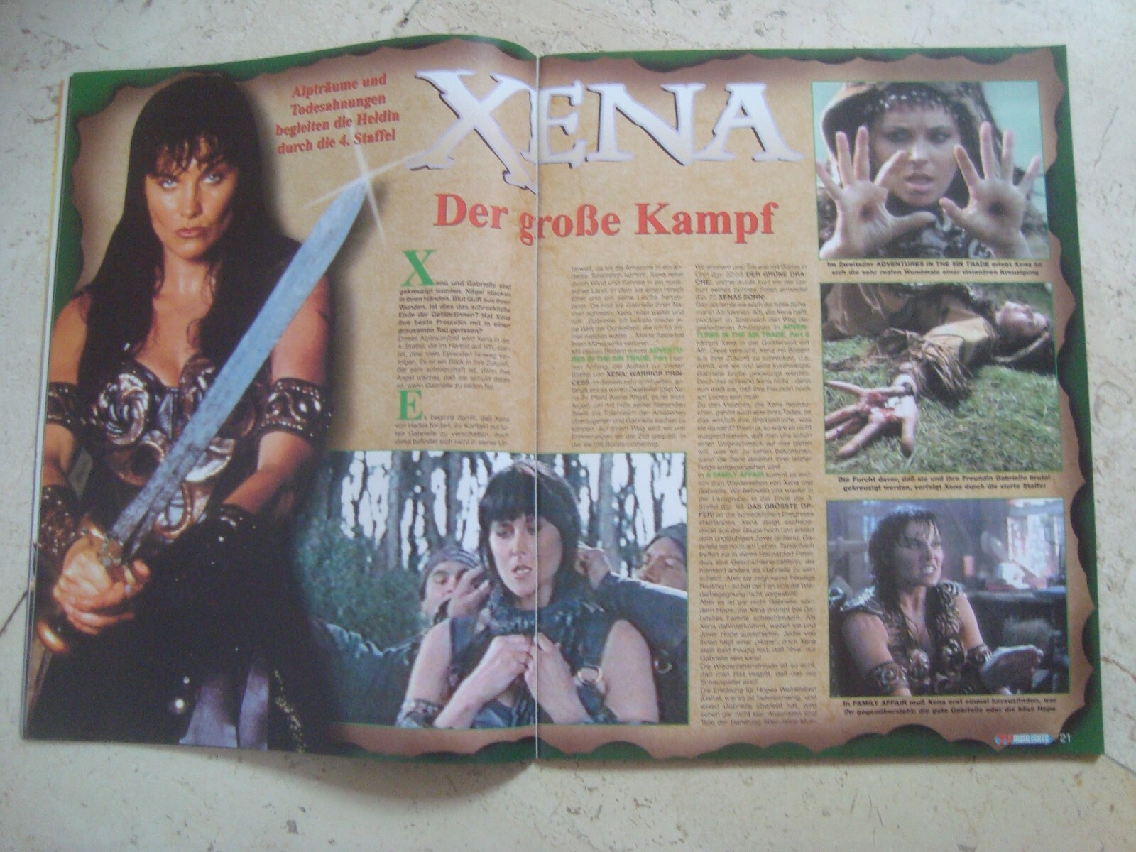 XENA Lucy Lawless cover magazine Highwayman Sam Jones Charmed | eBay
