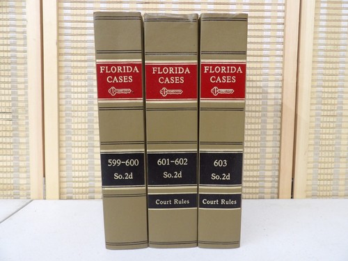 3 Florida Case 2D Series Law Books in Sequential Order (599-603) | eBay