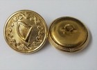 Genuine Vintage Decorative Irish Harp insignia Uniform Shank Buttons X2 ...