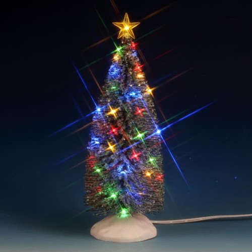 LEMAX Village Accessories 10" Colored Chasing Lights Christmas Tree ...