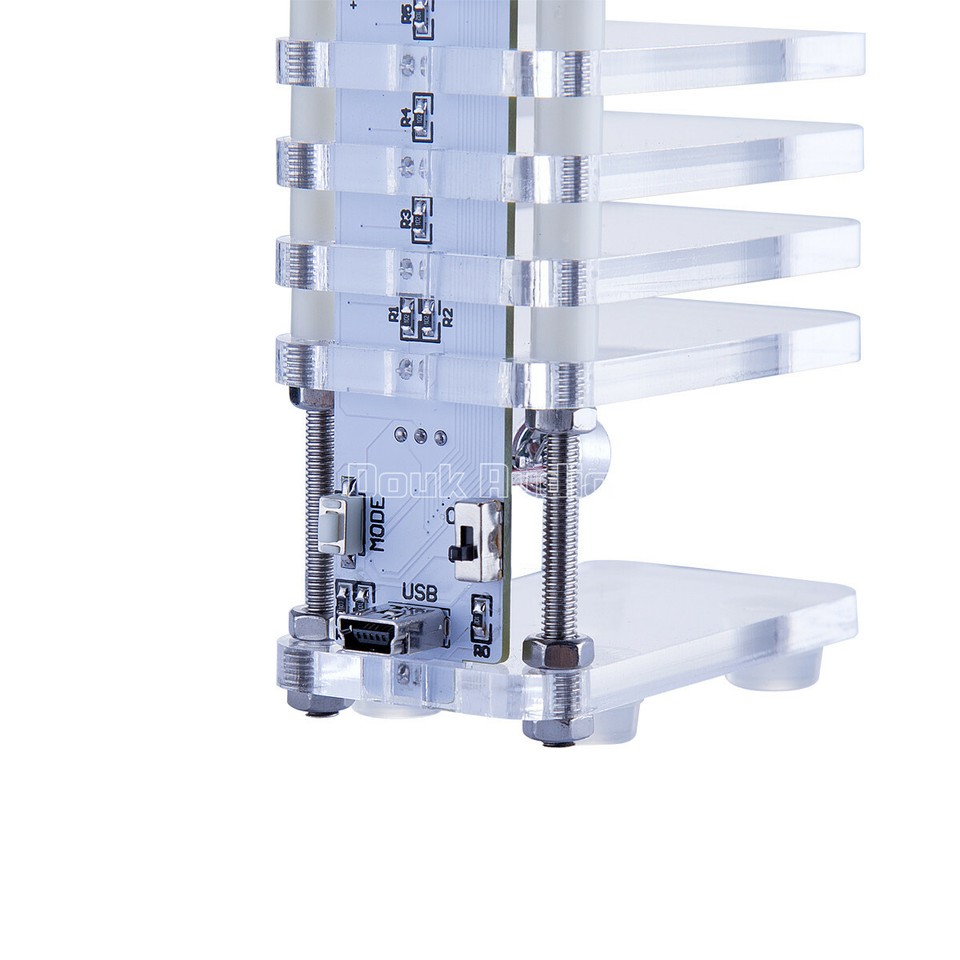 Crystal Cube LED Music Audio Spectrum Level Display Sound Amplifier VU ...