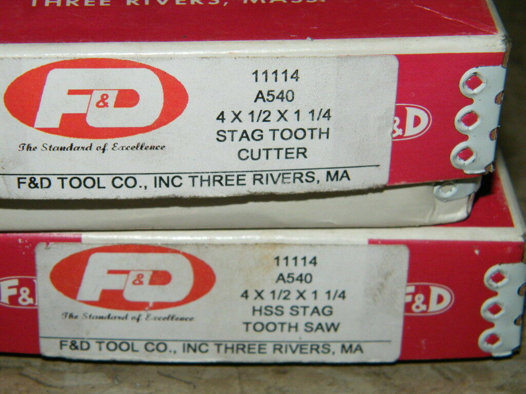 F&D Tools 4" x 1/2" x 1 1/4" HSS Side Milling Mill Cutter 2 pcs in box ...