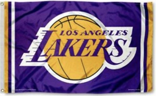 LA Lakers FLAG 3X5 Los Angeles 3 x 5 Banner American Basketball Fast ...