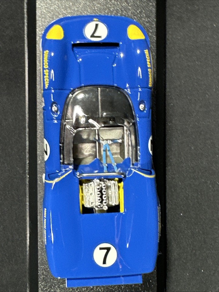 Car Model 1:43 Scale LOLA T70 SPIDER #7 Diecast Car Blue | eBay