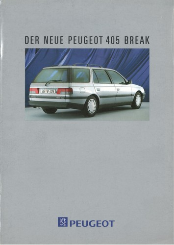 Catalogue brochure prospekt Peugeot 405 break phase 2 1993 DE | eBay
