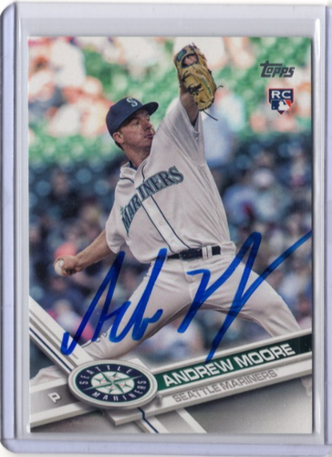 ANDREW MOORE MLB Mariners 2017 Topps Auto Autographed Signed #US98 Card ...