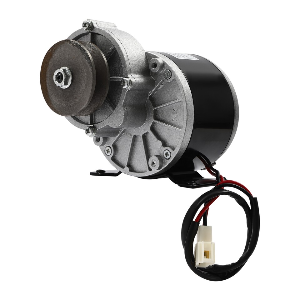 Brushed Motor Gear Reduction Electric Motor Gear Motor w/ Belt Pulley ...